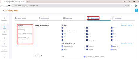 Configuring Tests Understanding Allowed Technologies Dynamic Test