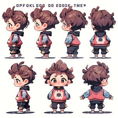 Premium Photo Character Of Male Chibi Kawaii Web Developer Geek Chic