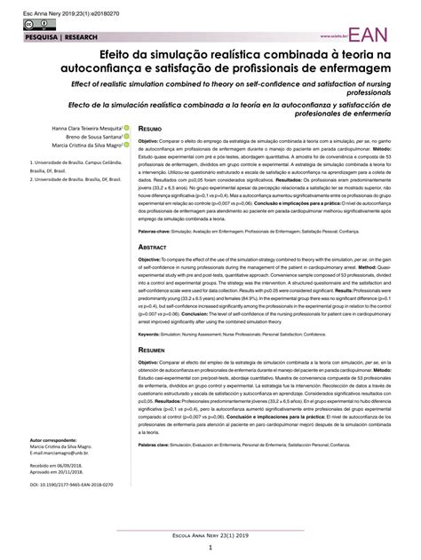 Pdf Effect Of Realistic Simulation Combined To Theory On Self