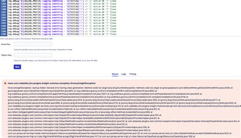 Groovy Script Cannot Be Executed Due To Method Code Too Large Error Jira And Jira Service