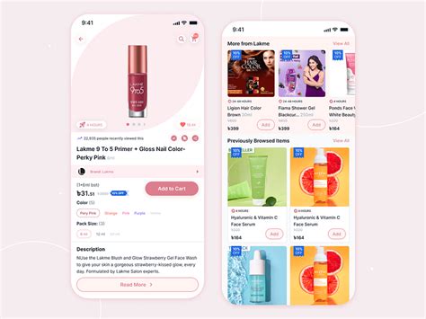 Cosmetic App Ux Ui Design By Vector Graphic On Dribbble