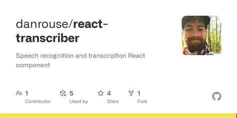 Github Danrousereact Transcriber Speech Recognition And
