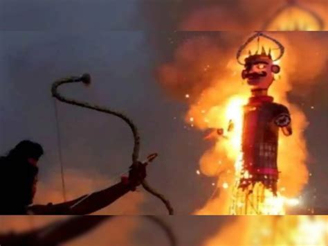 40 Feet High Ravana Effigy Is Burnt In Hathras On Navami And Dasami Of