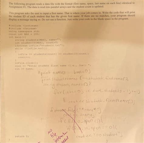 Solved The Following Program Reads A Data File With The