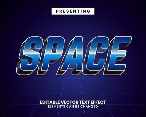 Premium Vector Retro Futuristic Style Editable Text Effect