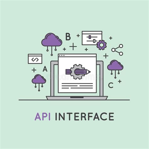 Api Interface Data Development Platform Stock Illustration