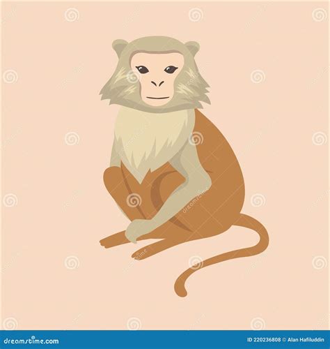 Variedad Divertida Mono Simios Vector Ilustración Del Vector