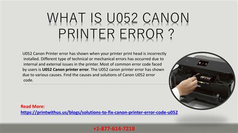 PPT Fix U052 Canon Printer Error Code Solutions PowerPoint Presentation ID 11516722