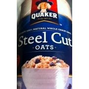 Quaker Oatmeal Oats Steel Cut Calories Nutrition Analysis And More Fooducate