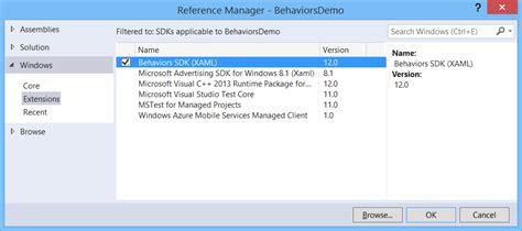 Windows 8 Xaml Tips Creating Blend Behaviors Reflection It