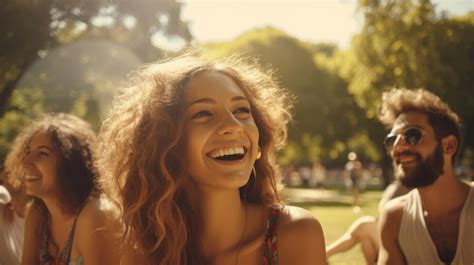Premium Photo Group Of People Sitting On Grass Field