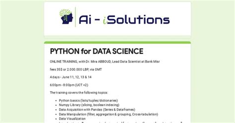 python for data science ai isolutions