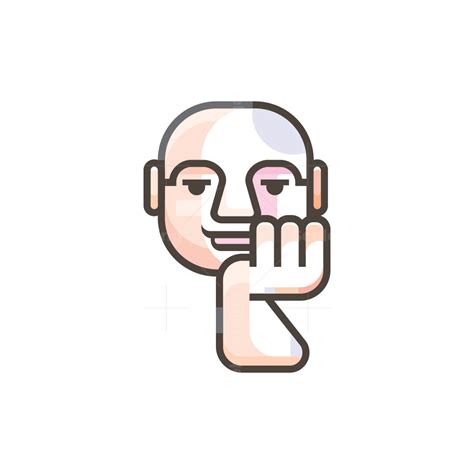 Thinker Thinking Human Face Logo Scalebranding