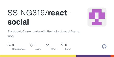 Github Ssing React Social Facebook Clone Made With The Help Of