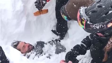 Watch Moment Snowboarder Is Rescued Alive After Avalanche Nbc News