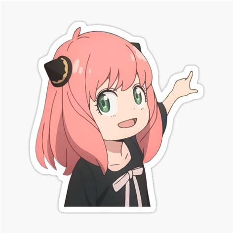 Anya Forger Pointing Sticker For Sale By Cookiestyle Redbubble