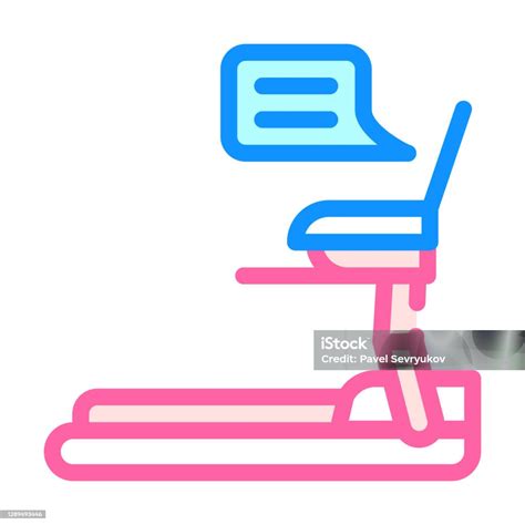 러닝머신 및 원격 작업 색상 아이콘 벡터 일러스트레이션 가정의 방에 대한 스톡 벡터 아트 및 기타 이미지 가정의 방 낮 노트북 Istock