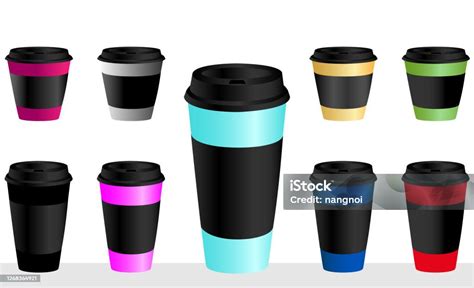 테이크 아웃 커피 컵 뜨거운 녹차 라떼 핫 라떼 커피 또는 핑크카푸치노 다크 핑크 블랙 그레이 그린 블루 옐로우 블랙 뚜껑이있는
