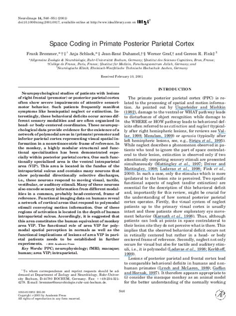 pdf space coding in primate posterior parietal cortex