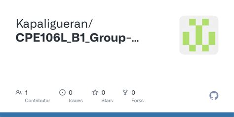 GitHub Kapaligueran CPE106L B1 Group 1 Project