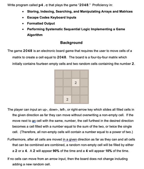 Solved Write Program Called P4 C That Plays The Game