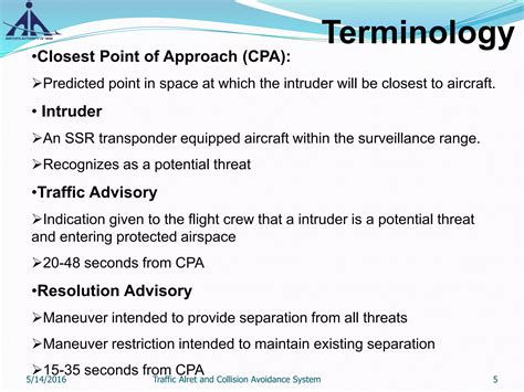 Traffic Alert And Collision Avoidance System Tcas Pptx