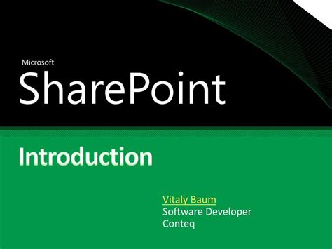 PDF SharePoint Introduction DOKUMEN TIPS