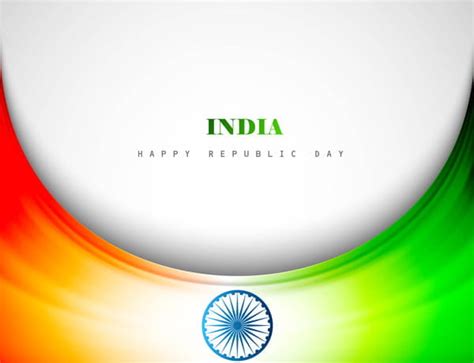 세련 된 인도 국기 공화국의 날 아름 다운 삼색 물결 디자인 아트 벡터 Eps Ai Uidownload