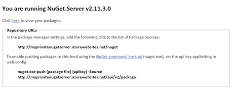 how to build and deploy a private nuget server on iis or azure nicola