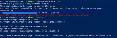 Package Issue Purplei2pi2pd · Issue 93176 · Microsoftwinget Pkgs