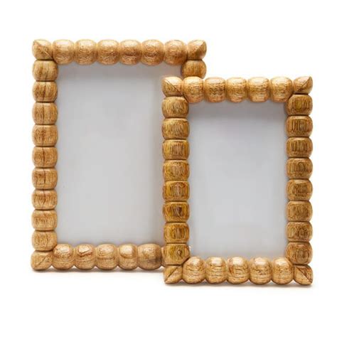 Hand Carved Light Bobbin Frame Set Of 2 The Collective Dallas