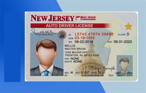 New Jersey Drivers License Psd Template New Edition Download Photoshop File