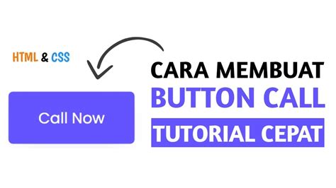 Cara Membuat Click To Button Call Html And Css Tutorial Youtube