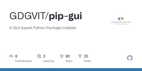 Github Gdgvitpip Gui A Gui Based Python Package Installer