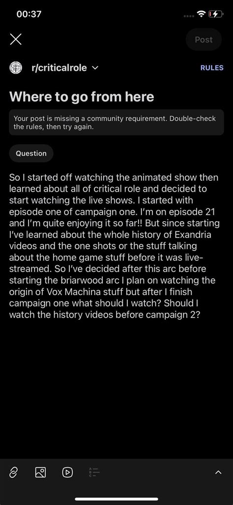 Can Someone Help Me Figure Out Why I Cant Post In The Main Critical