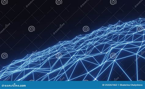 Abstract Glowing Plexus Background 3d Render Stock Illustration Illustration Of Background