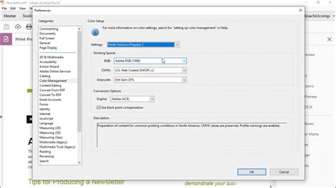 Color Management In Acrobat Instructions And Video Lesson