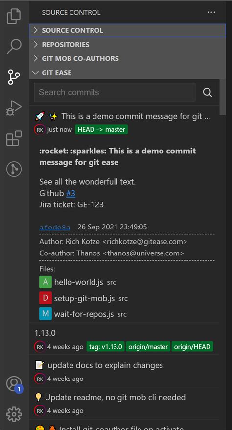 Github Rkotzegit Ease Introduce A Convenient And Connected Interface For Viewing The Git Log