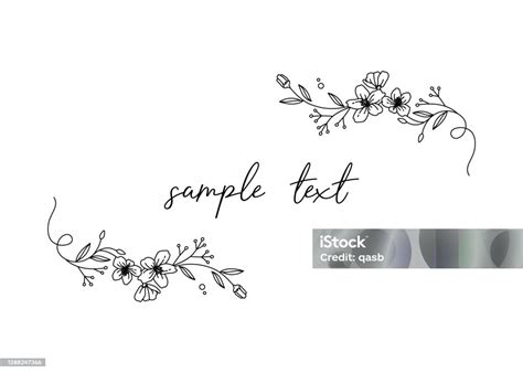 벚꽃 라인 아트 프레임 프레임 벡터 일러스트 레이션 자료 그리기에 대한 스톡 벡터 아트 및 기타 이미지 그리기 꽃 식물 단순함 Istock