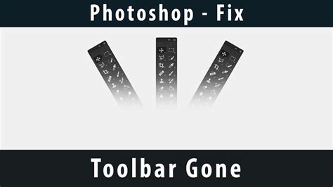 [photoshop] Toolbar Missing Toolbar Gone [fix] Youtube