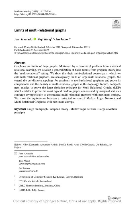 limits of multi relational graphs request pdf