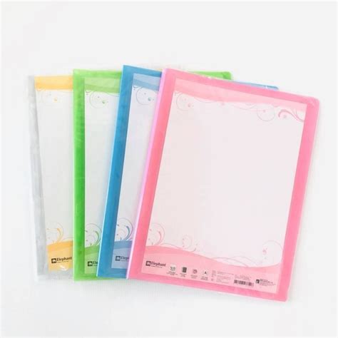 แฟ้มโชว์เอกสาร ตราช้าง รุ่น N202 ขนาด A4 ฟรีซองเอกสาร 10 ซองในตัว เติมไส้ไม่ได้ Shopee Thailand