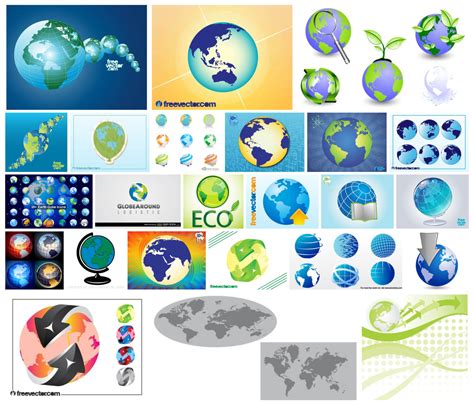 3d Globe Free Vector