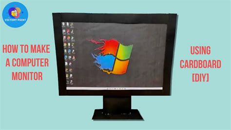 How To Make Computer Monitor Using Cardboard Diy Computer Monitor Model Youtube