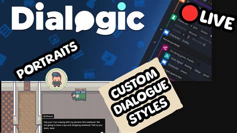 🔴 Dialogic Portraits And Custom Styles Game Dev Godot Youtube
