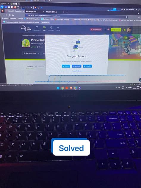 Completed Pickle Rick Ctf On Tryhackme Sheikh Ashif Ibrahim Posted On
