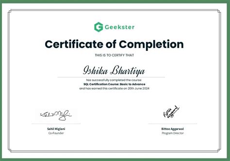 Finished Sql Certification With Geekster Ishika Bhartiya Posted On The Topic Linkedin