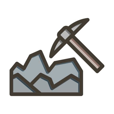 Mining Generic Color Lineal Color Icon