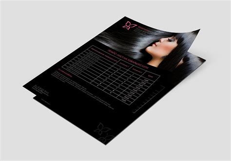 Образец прайс листа салона красоты Прайс лист Салон красоты Листья