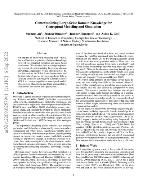 PDF Contextualizing Large Scale Domain Knowledge For Conceptual Modeling And Simulation